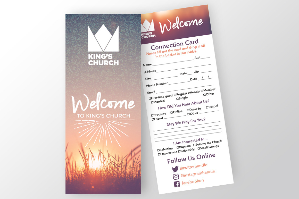 Church Connection Card, an Invitation Template by Team Alabaster