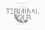 Terminal Four Modern Font, a Sans Serif Font by Creativeqube Design