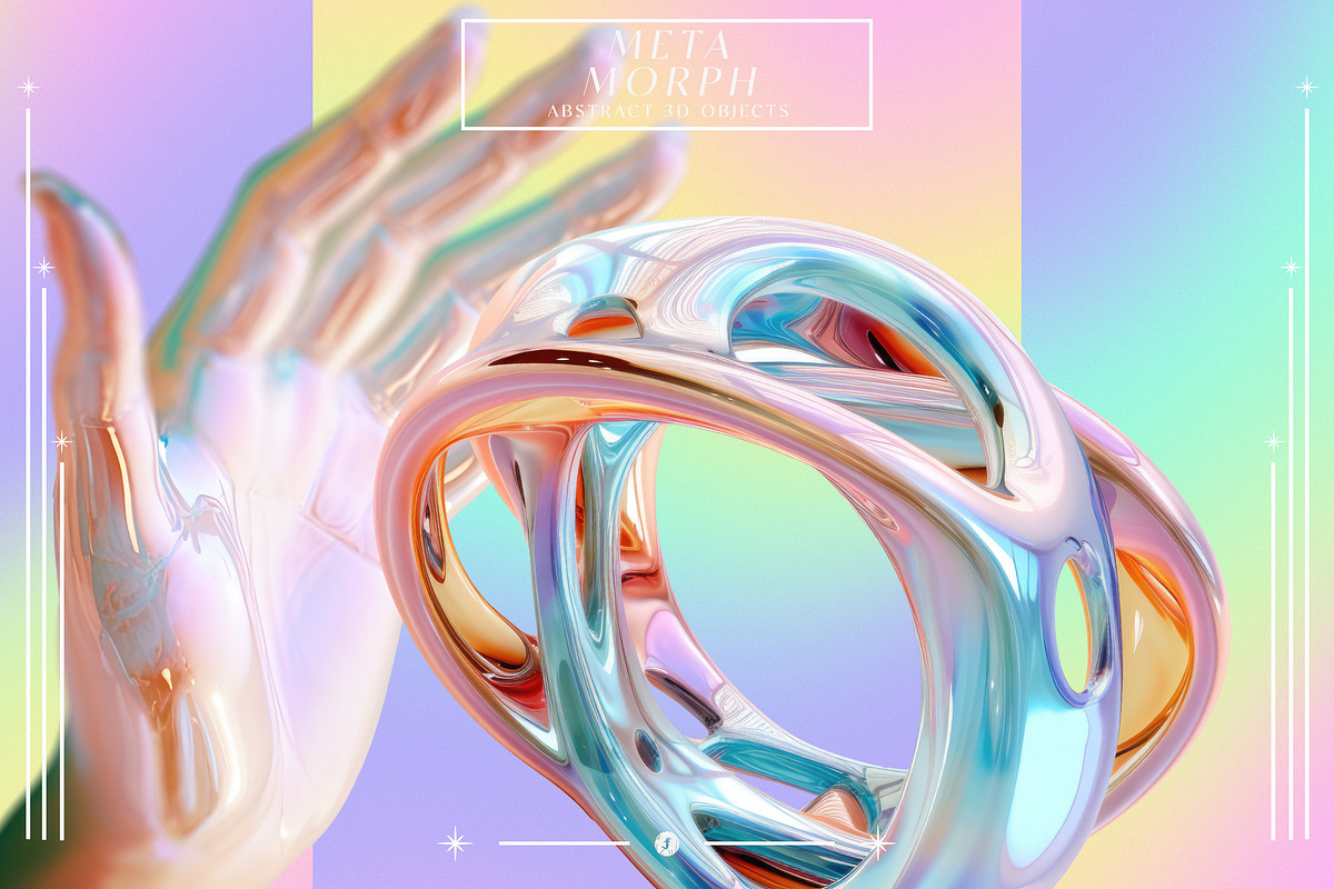 MetaMorph Abstract 3D Objects, an Object Graphic by Freezerondigital | Creative Market