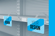 POSM Store Shelf Banner Mockup 3, a Templates & Theme by Alexmaker