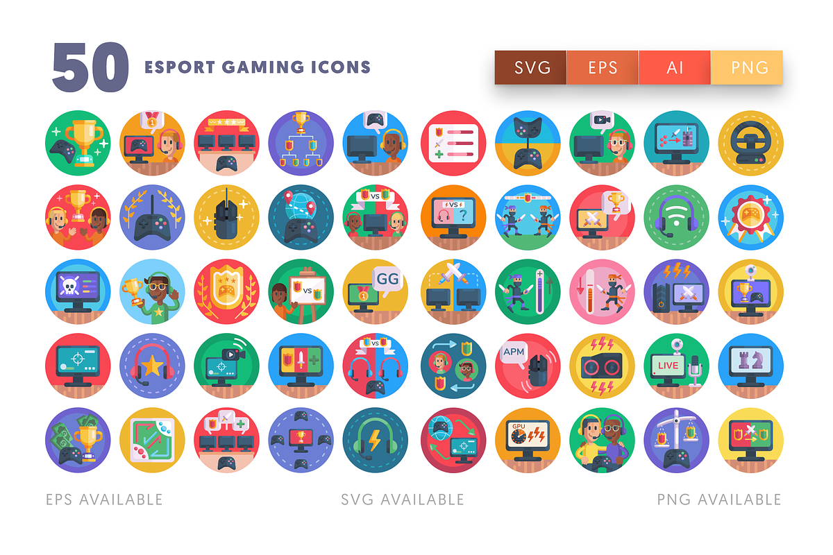 Esport Gaming Icons | Download SVG, PNG, EPS Icons