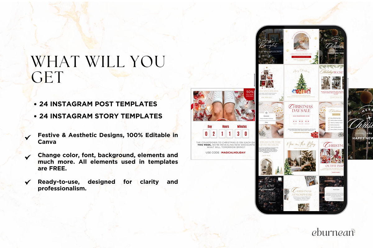 Christmas Instagram Templates Canva, a Social Media Template by Studio ...