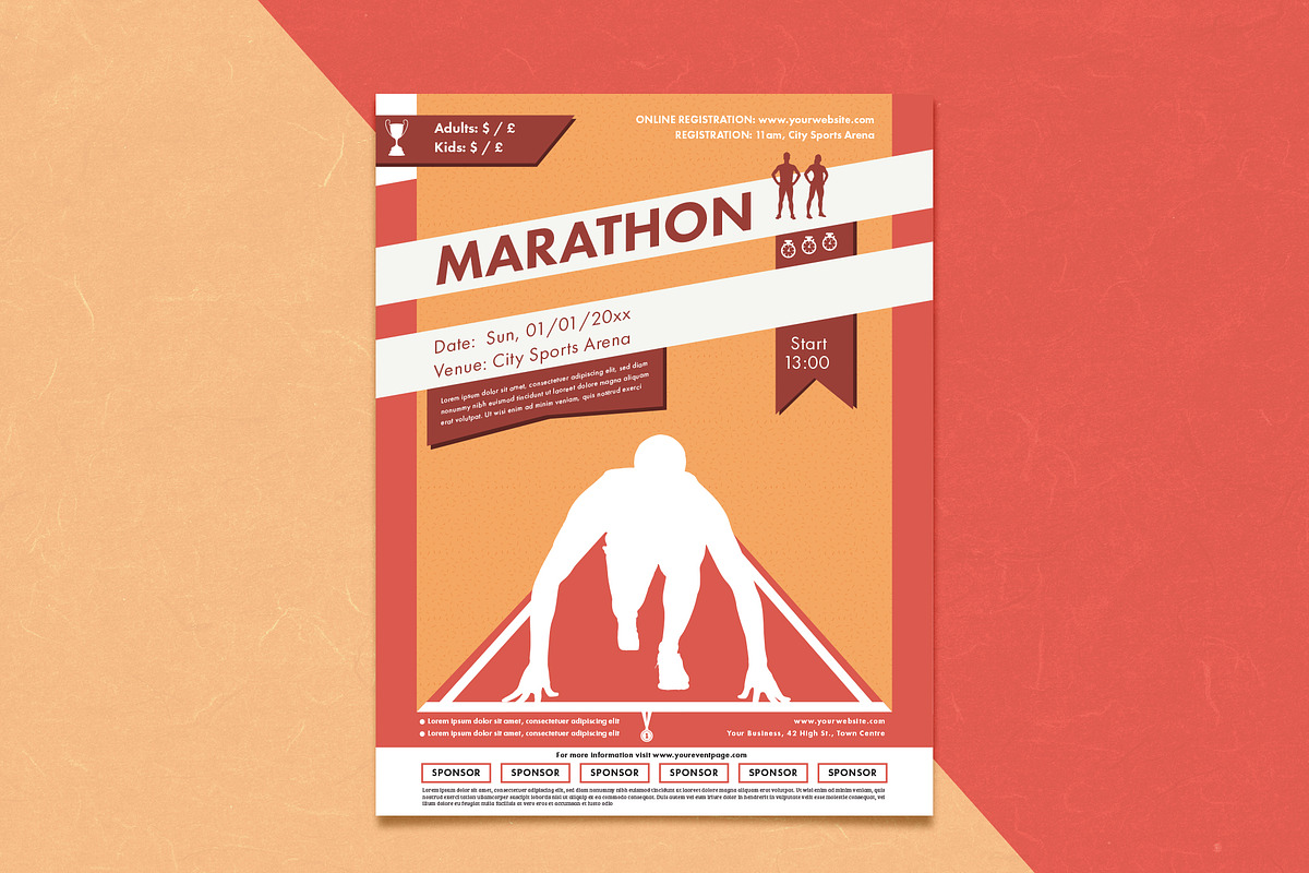 Marathon Poster, a Brochure Template by wavebreak