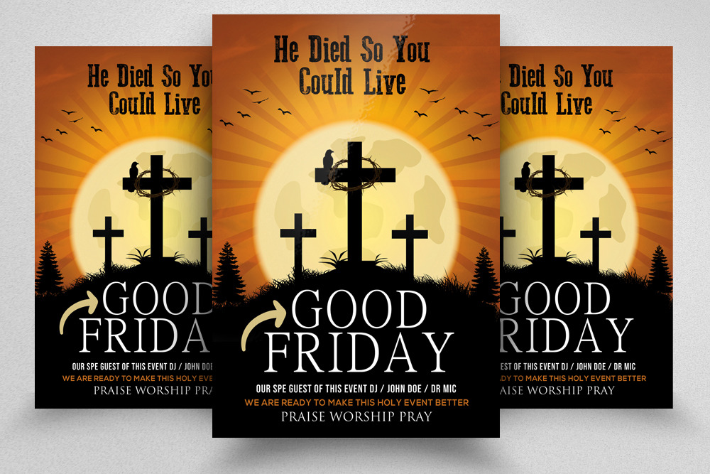 Good Friday Flyer Template, a Flyer Template by Design Up