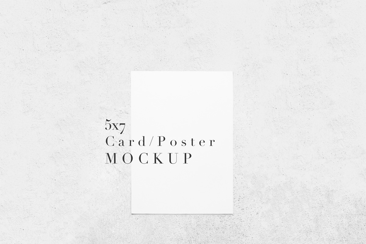 Card Mockup 5x7 Stone Background, a Background Graphic by HALFTOUNE