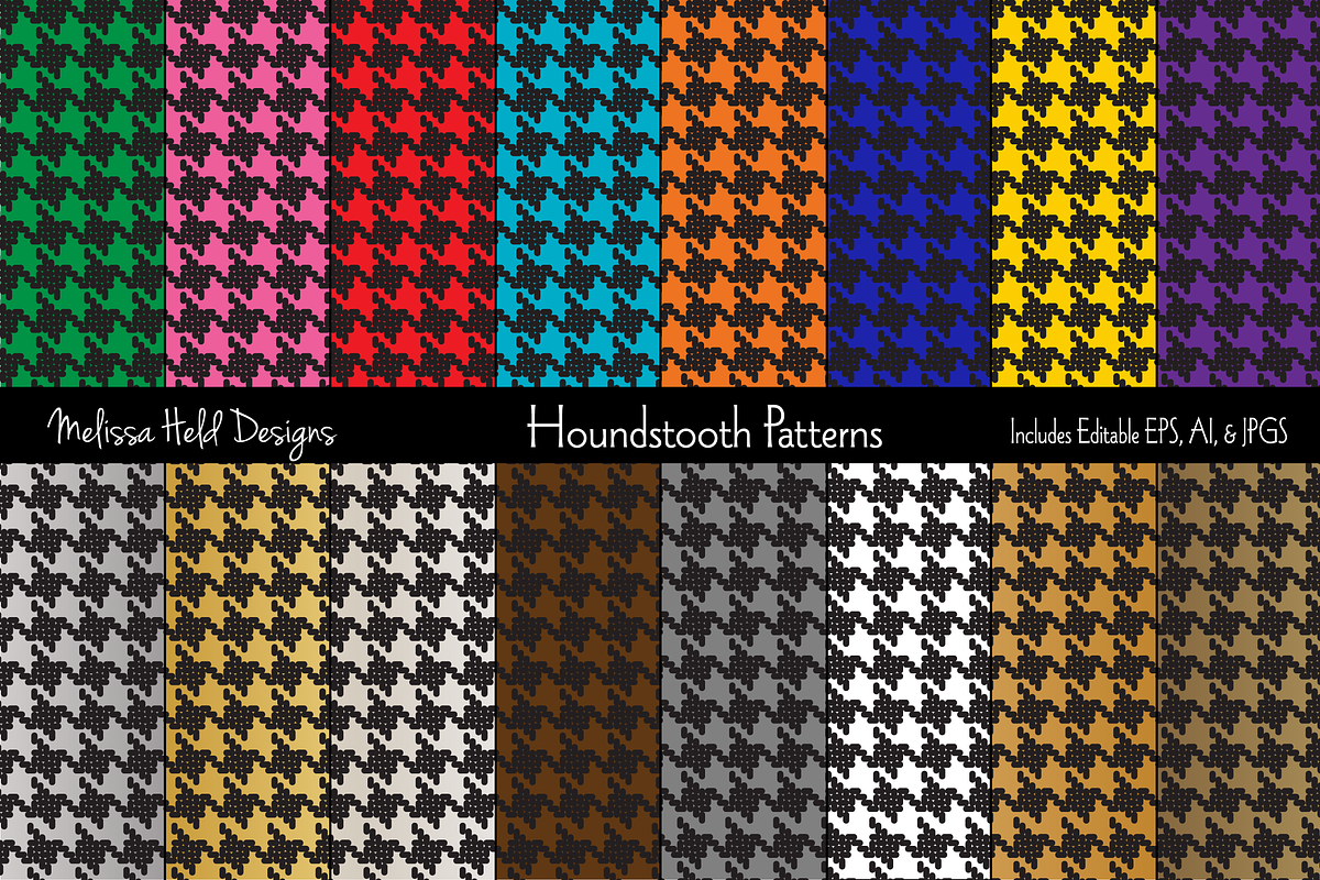 Houndstooth Patterns, a Pattern Graphic by Melissa Held Designs