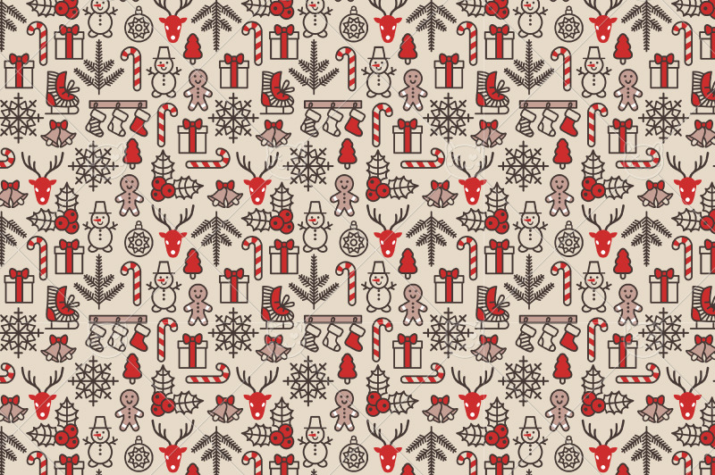 Christmas Patterns Collection, a Pattern Graphic by kotoffei
