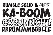 Rumble - a rough crunchy comic font, a Font by Comicraft Fonts