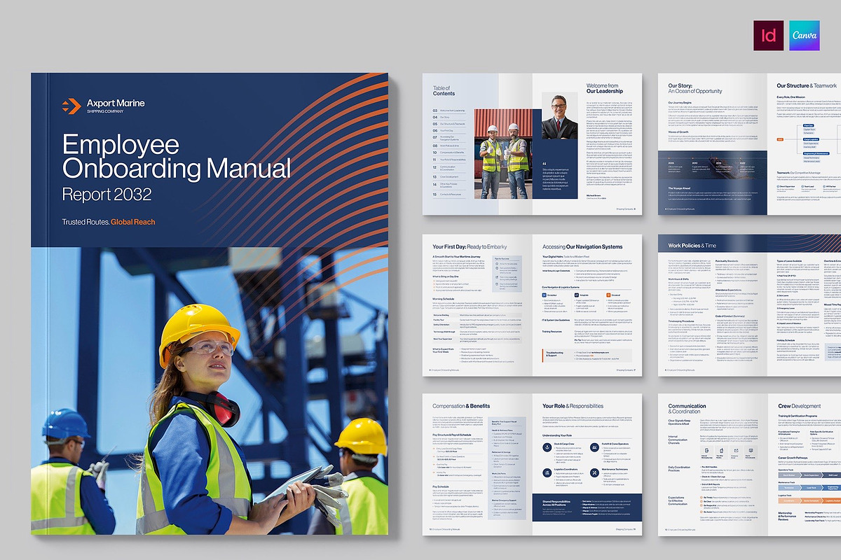 Employee Onboarding Manual Template, a Brochure Template by BrandPacks