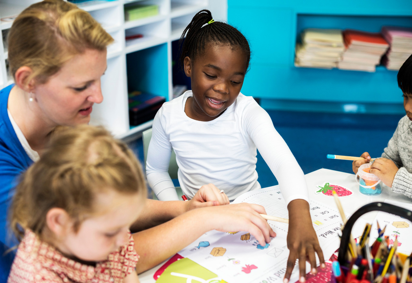 Happy kids at elementary school, a Photo by rawpixel | Creative Market