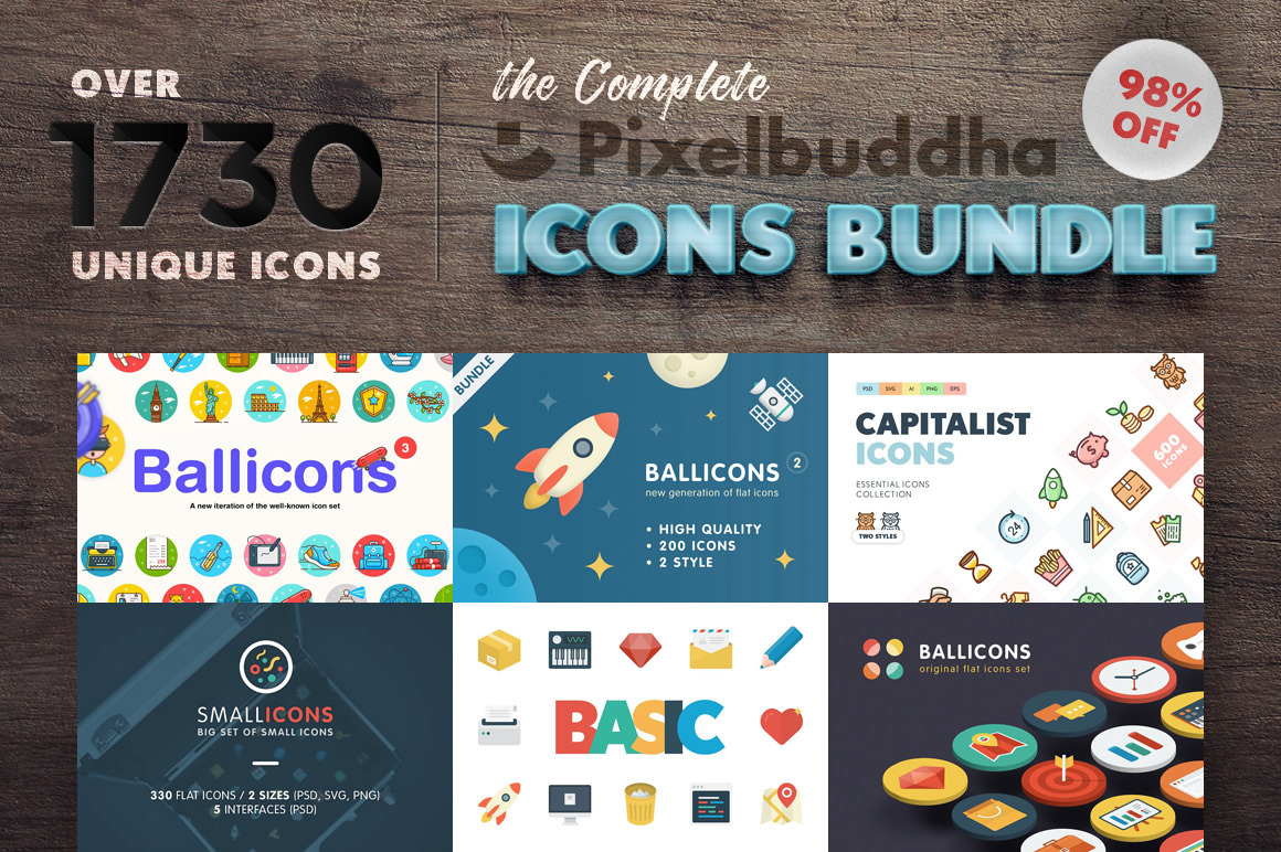 Download Full Flat Icons Bundle | Creative Market