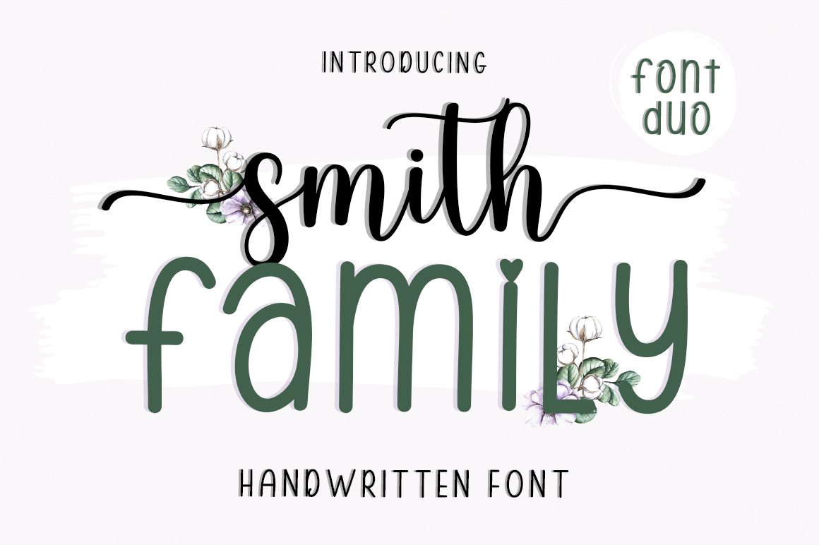 Smith Family font duo, a Script Font by Madjack.font