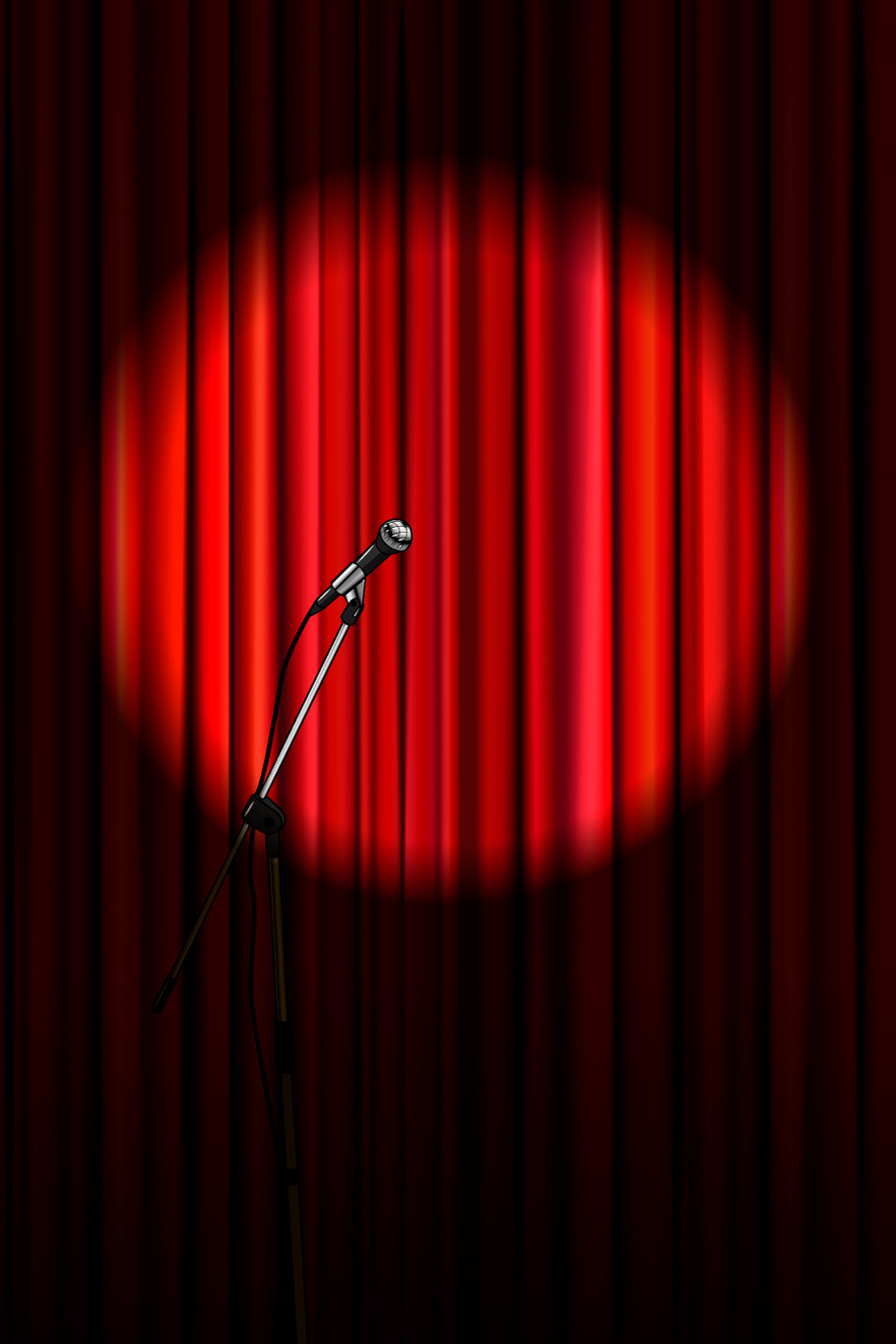 Bright red curtain with shiny microp, an Object Illustration by ...