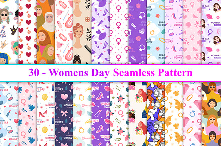 Crowd of women seamless pattern | Graphic Patterns ~ Creative Market
