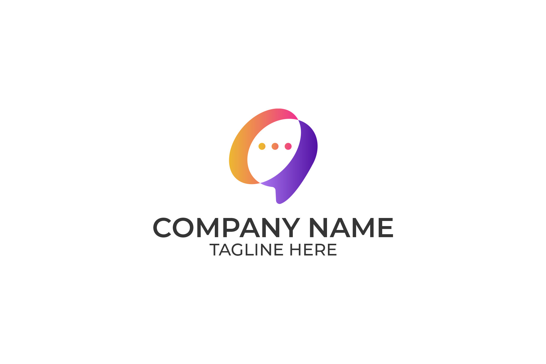 Chat Logo Design | Branding & Logo Templates ~ Creative Market