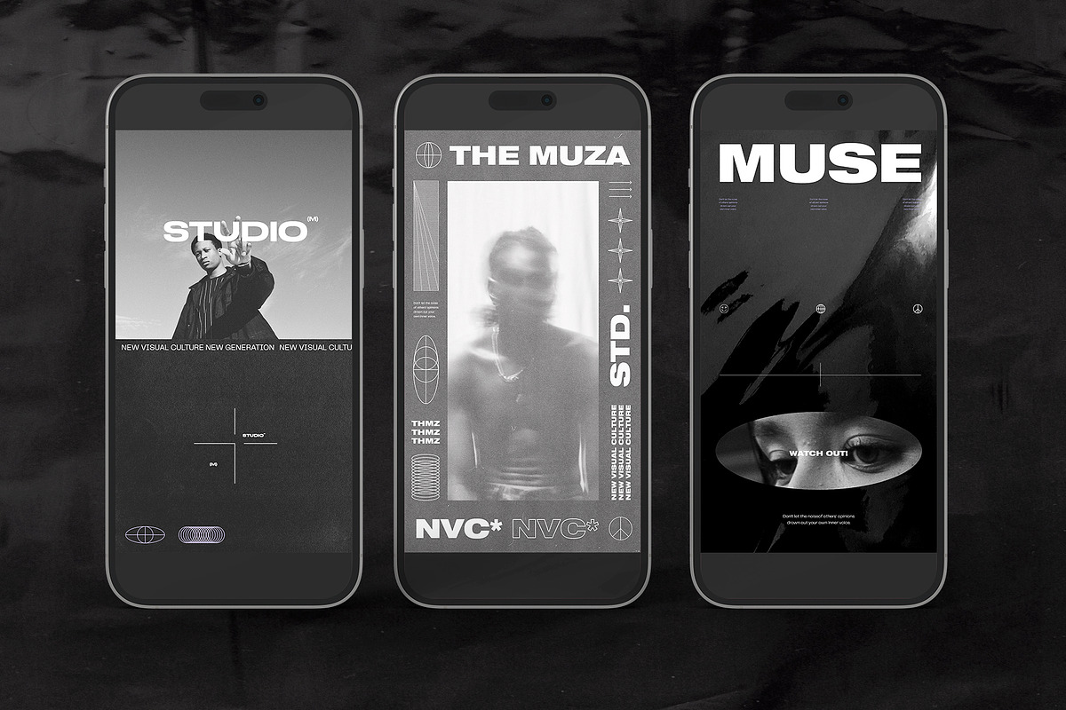 NVC | CYBERPUNK Instagram Templates, a Social Media Template by The Muza