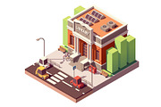 Vector isometric library building, an Education Illustration by tele52