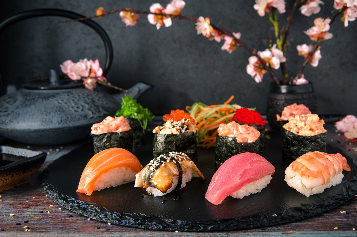 Nigiri set, a Wallpaper Photo by Ekaterina
