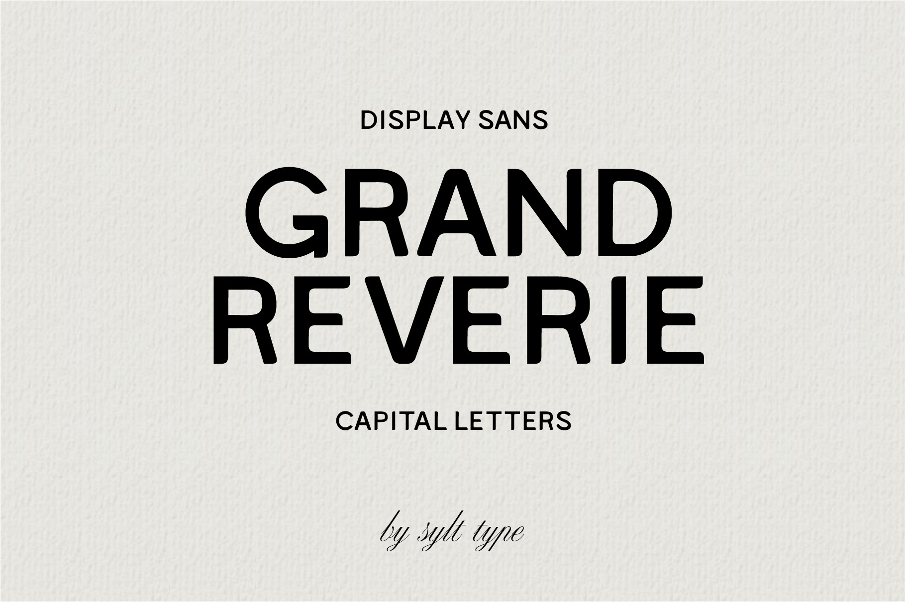 Grand Reverie Display Font, a Sans Serif Font by Sylt Type