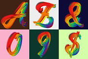 MultiBrush Color Alphabet, an Object Graphic by deFharo
