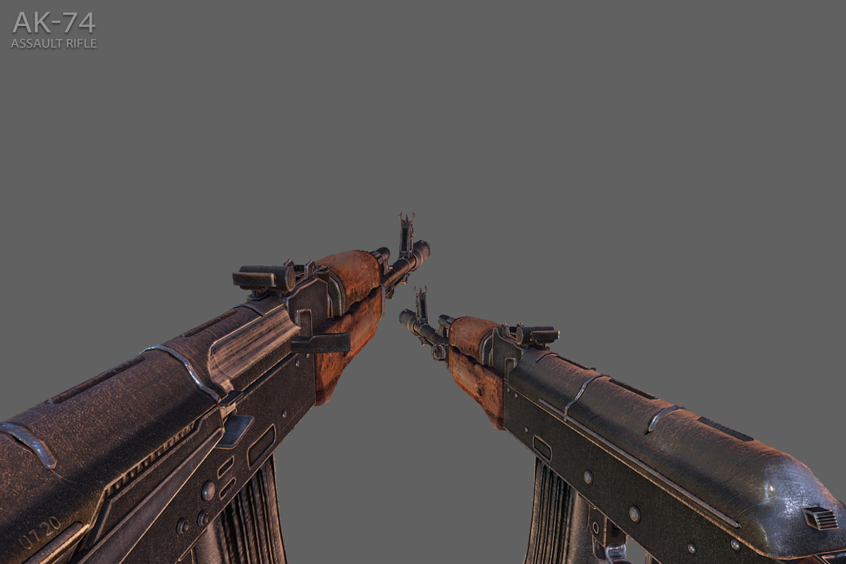 AK-74 Assault Rifle Model, an Object 3D Model by Beatheart Creative Studio