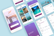 Travel App Template Sketch, an App Template by vikes.design
