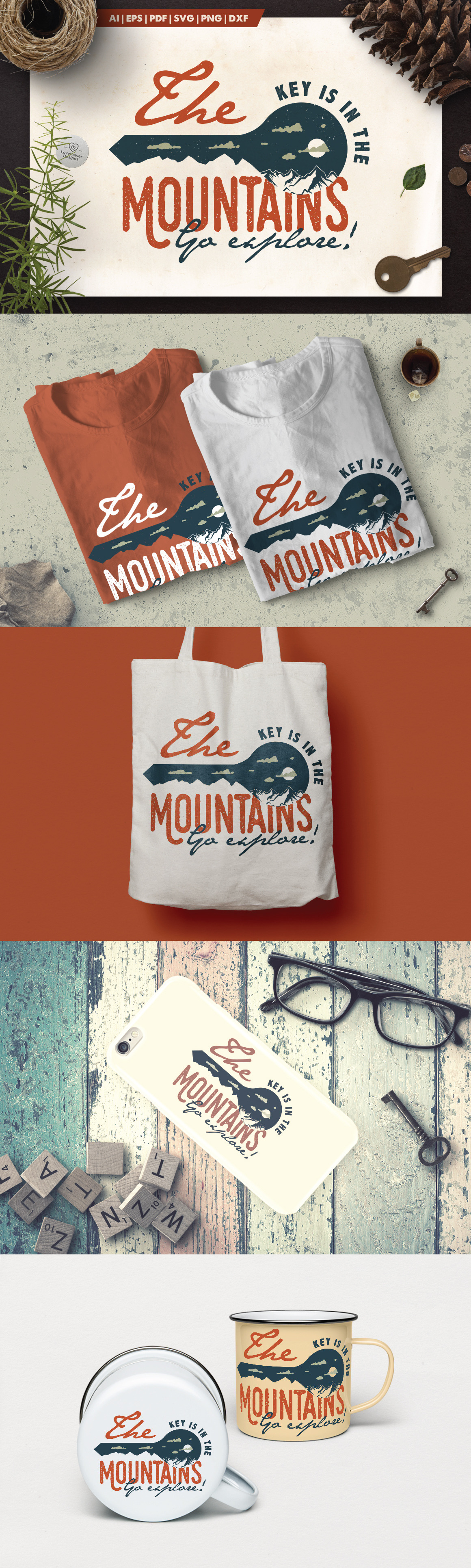 Mountain Key Logo Badge, a Branding & Logo Template by LovePowerDesigns