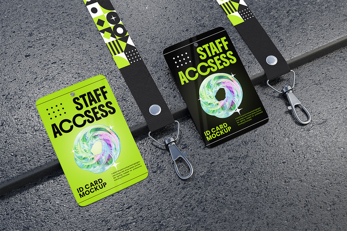 ID Card Mockup, an Advertising Mockup by Nathatype