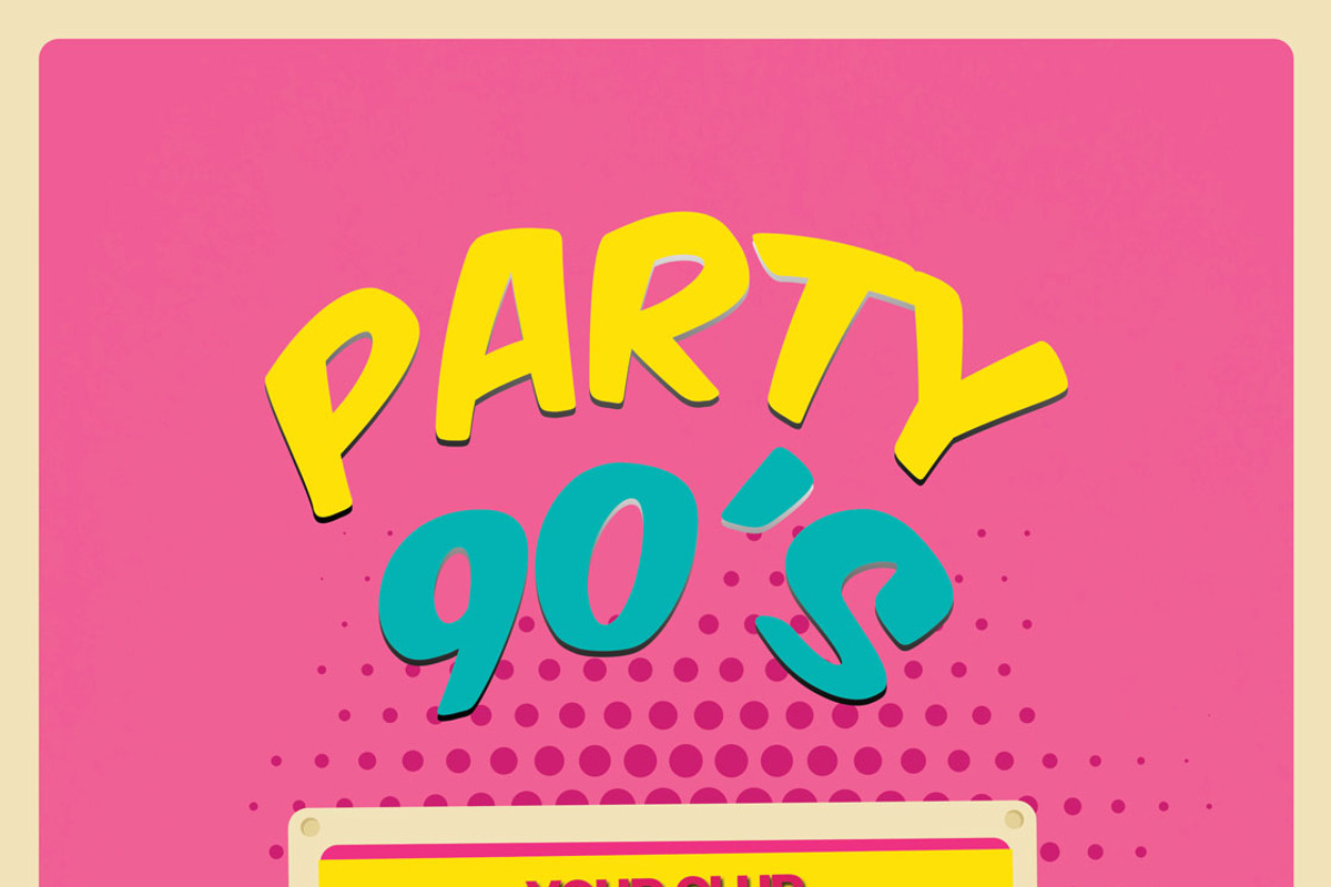Back To The 90s Disco 90s Poster, a Flyer Template by Artolus