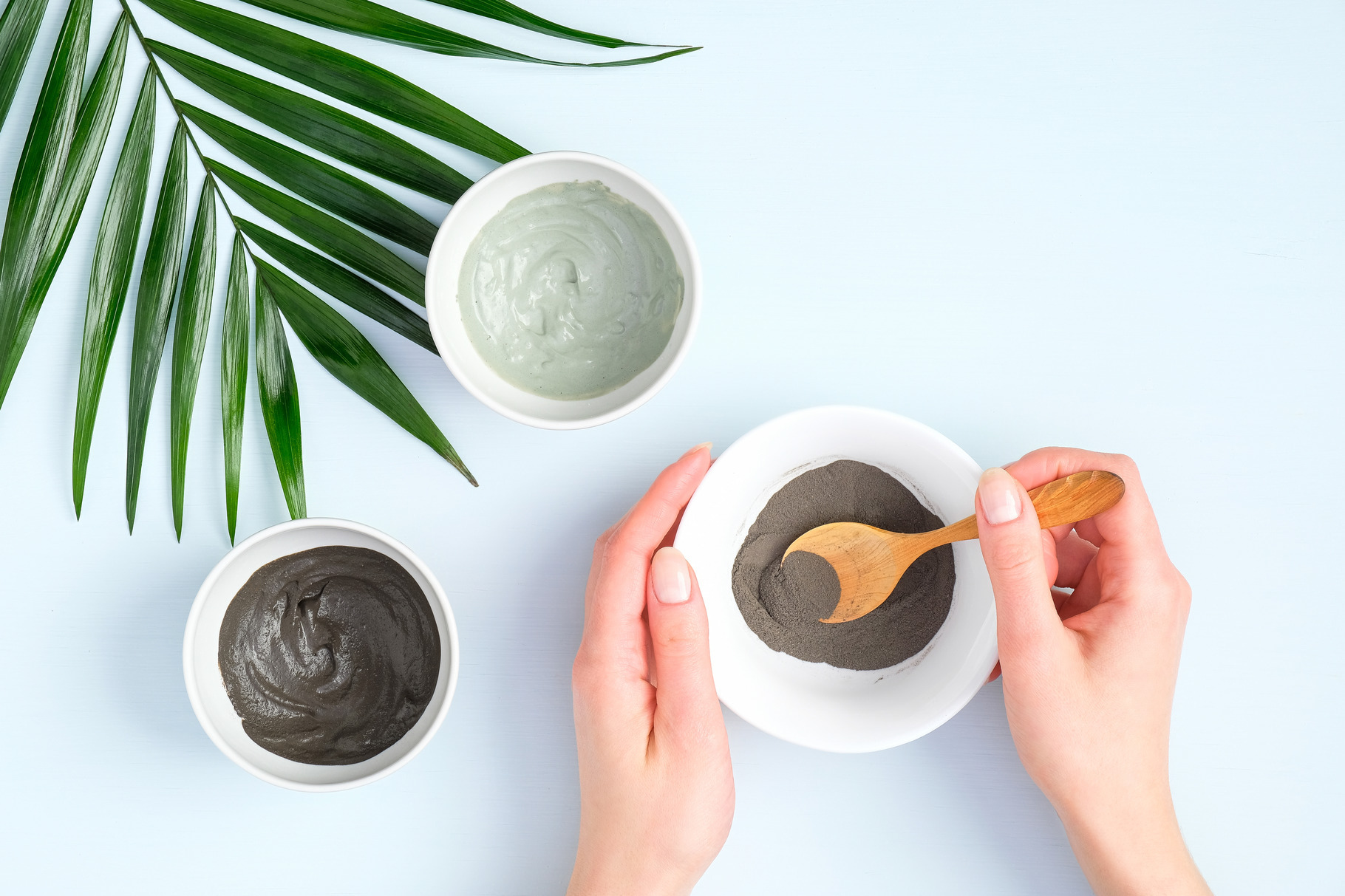 Female preparing face clay masks, a Beauty & Fashion Photo by photoguns