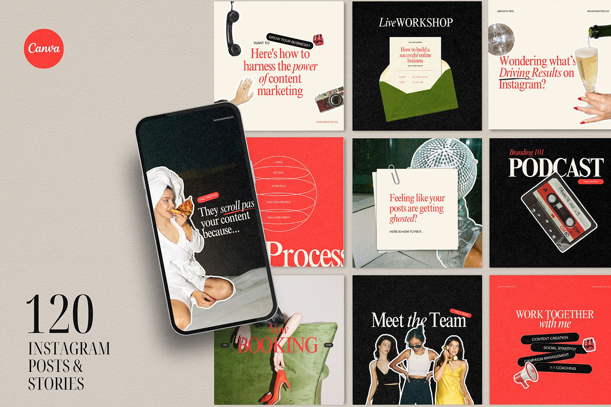 Bold Red Instagram Template