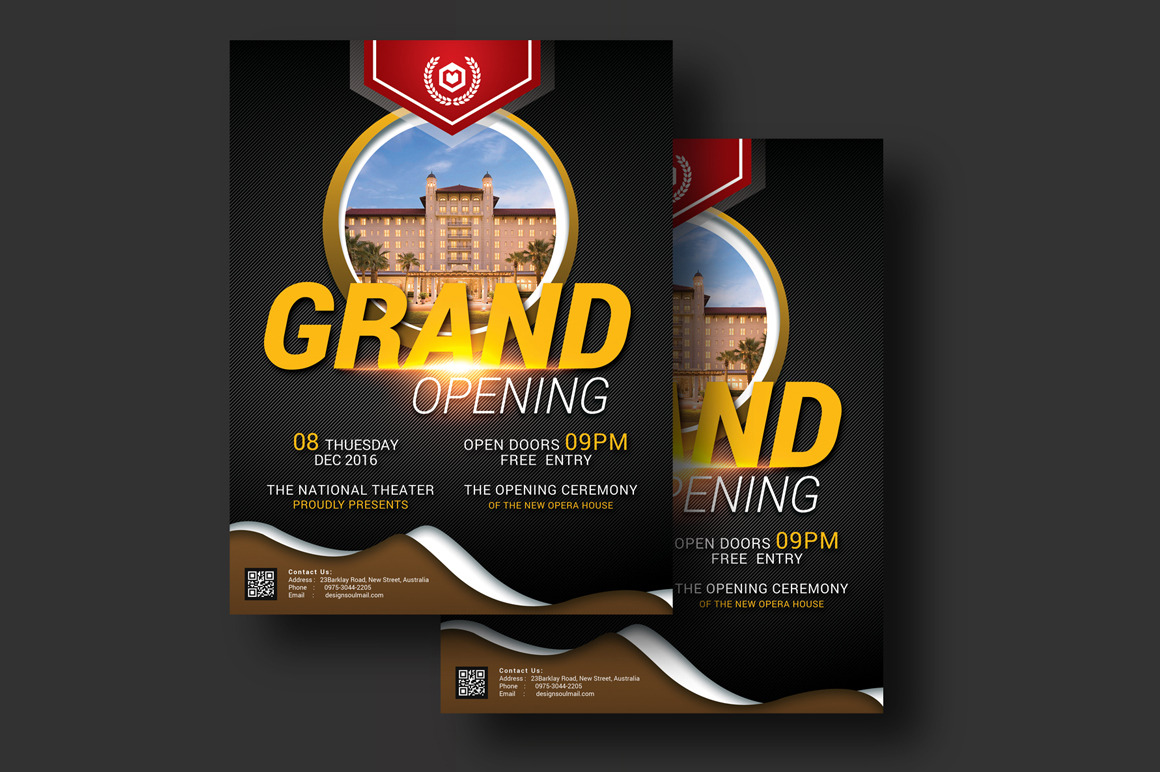 Grand Opening Event Flyer, a Flyer Template by Designsoul14