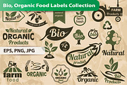 Bio, Organic Food Labels and Emblems, a Food Illustration by Janna ...