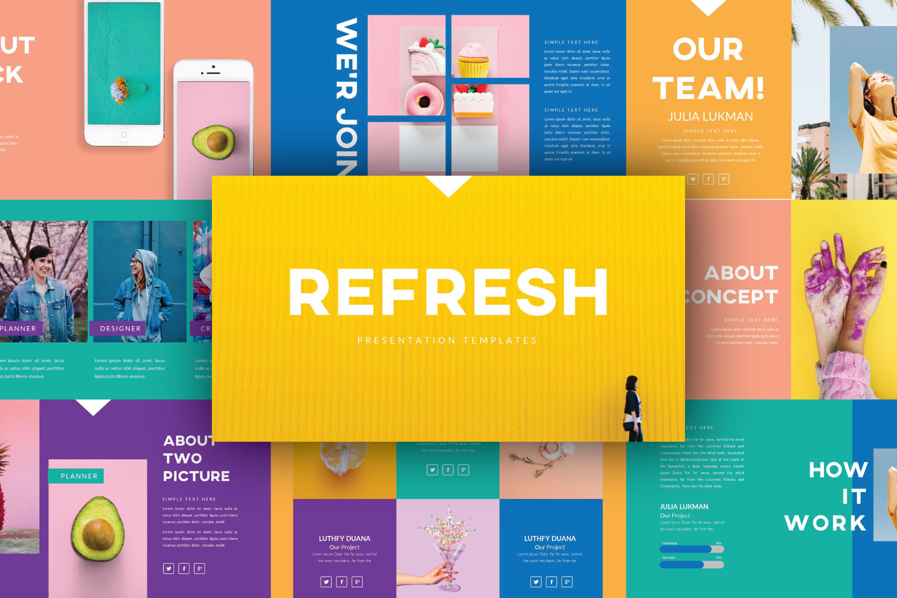 Refresh Powerpoint Template, a Presentation Template by Rocket Template