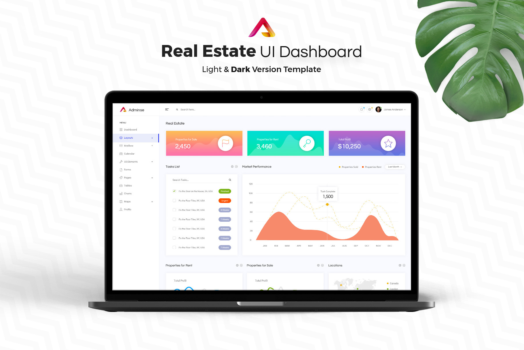 Real Estate Admin Dashboard UI Kit, an UI Kit Template by VictorThemes