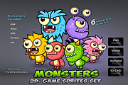 Monster Enemies 2D Game Sprites, an Illustration by DionArtworks