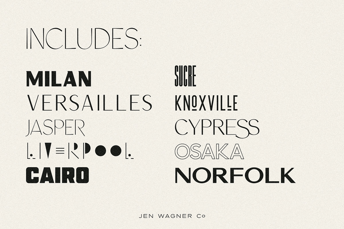 Modern Logo Sans Font Bundle, a Sans Serif Font by Jen Wagner Co