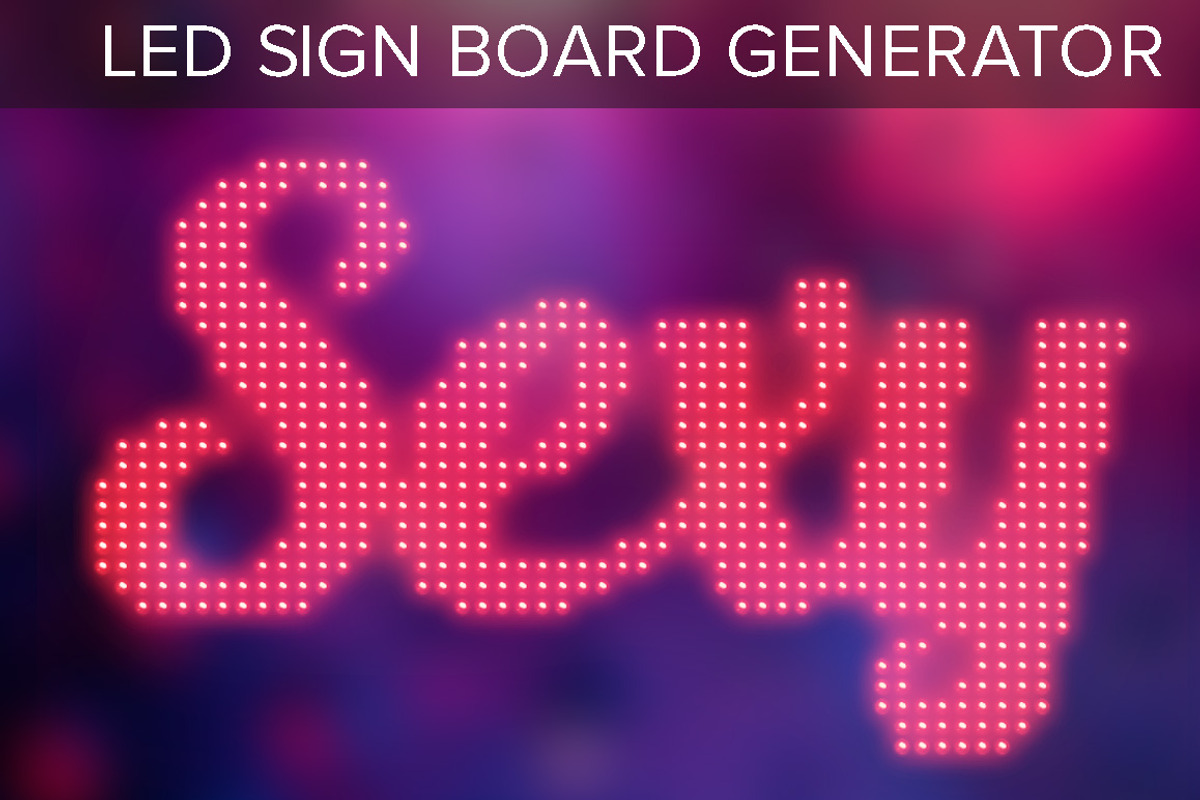 Led Sign Board Generator, an Action Add-On by Creative Graphics