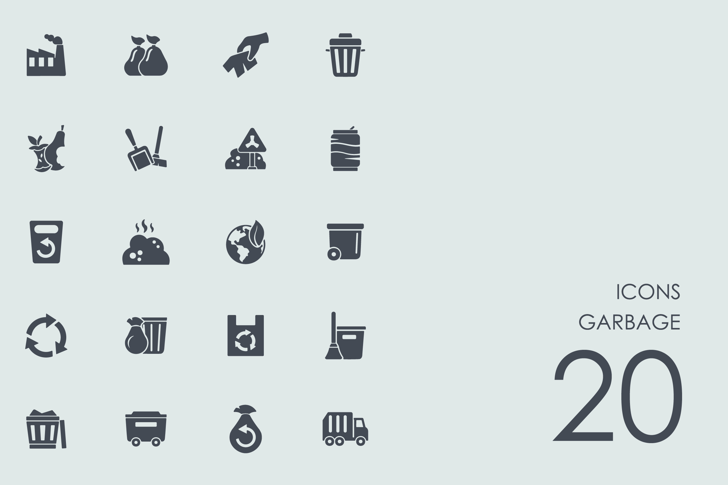 Garbage icons | Icons ~ Creative Market