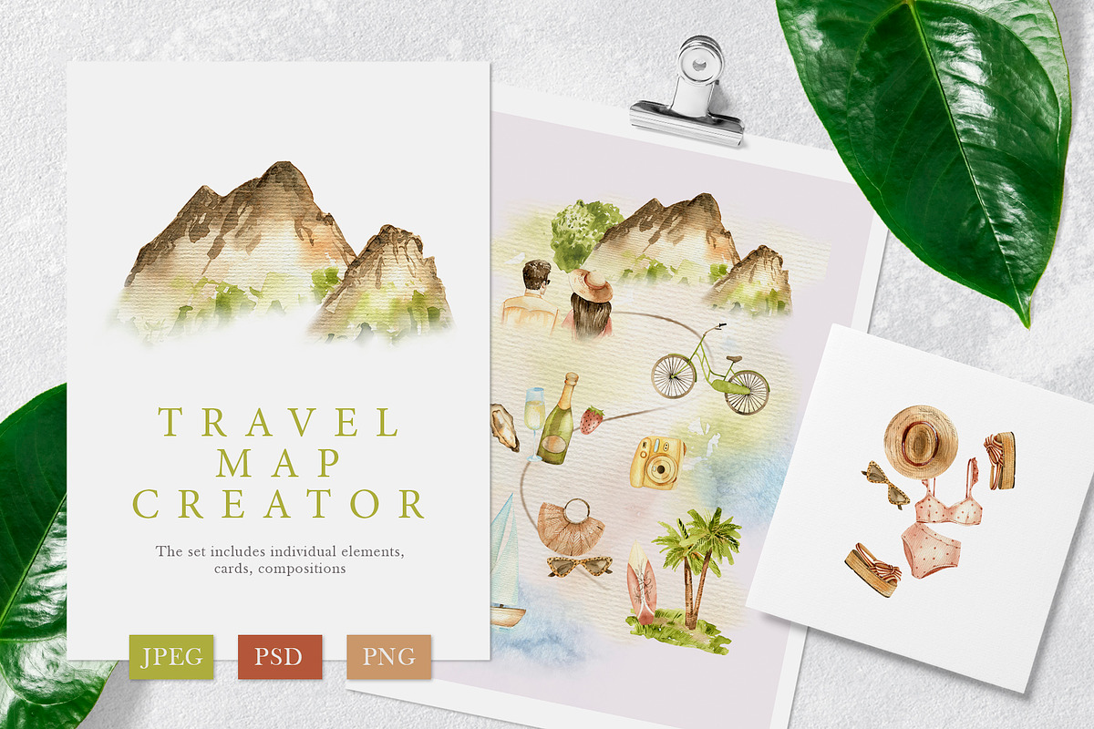 Travel Map Creator, a Food Illustration by PatrushevaYana