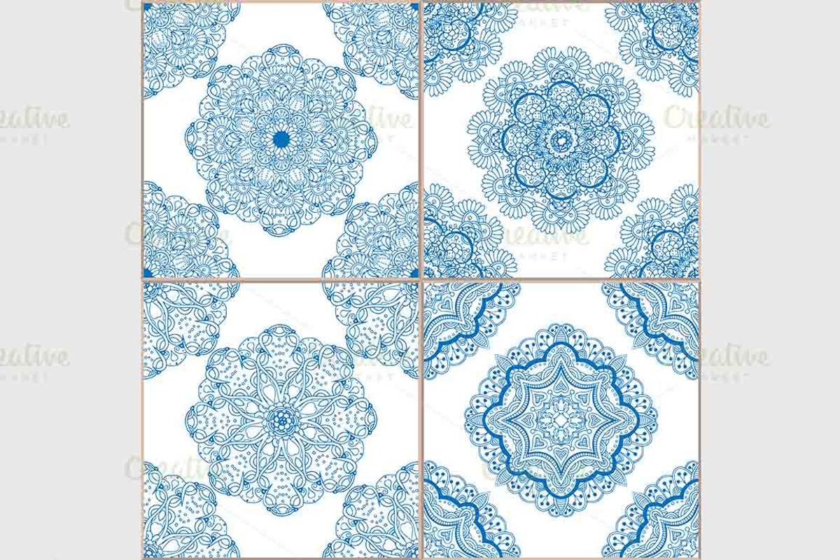 tiles seamless patterns set, a Wallpaper Graphic by IllustrationArtShop