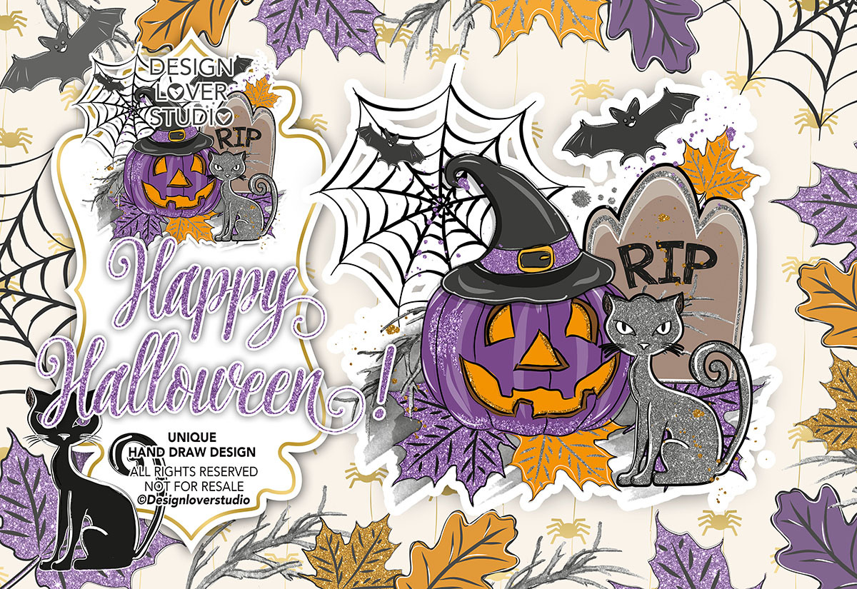 Happy Halloween design | Illustrations ~ Creative Market