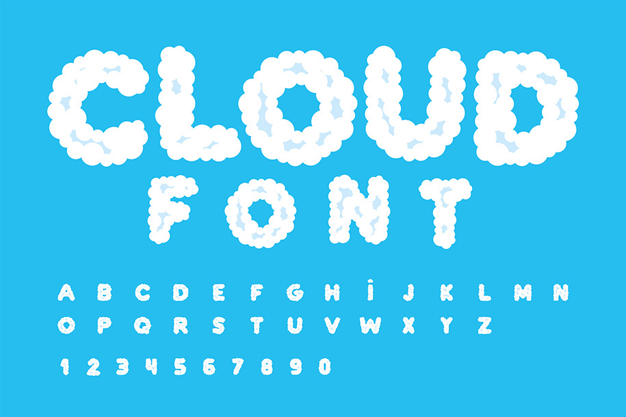 Cloud alphabet, an Icon by Volyk