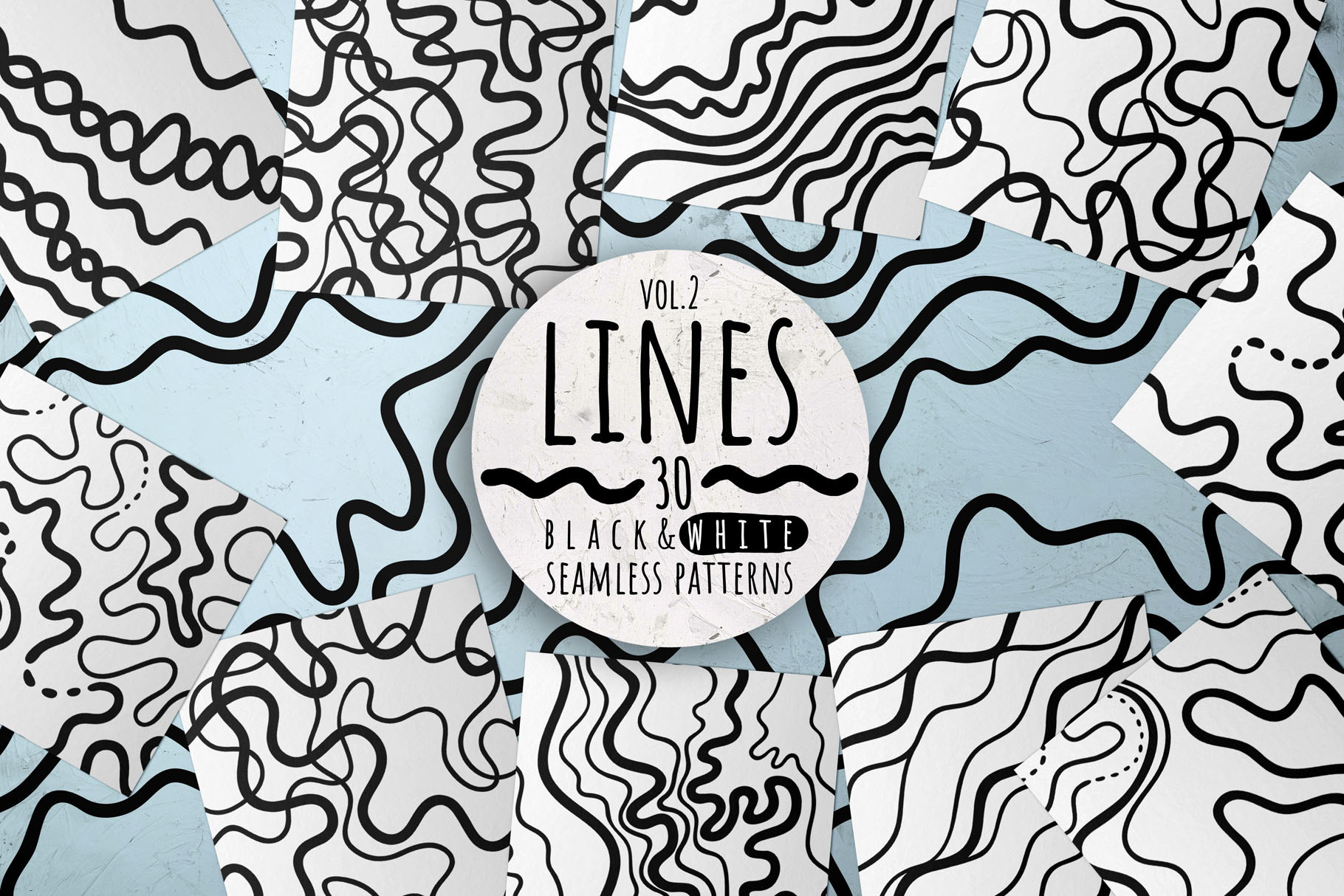 LINES vol.2, seamless patterns | Graphic Patterns ~ Creative Market