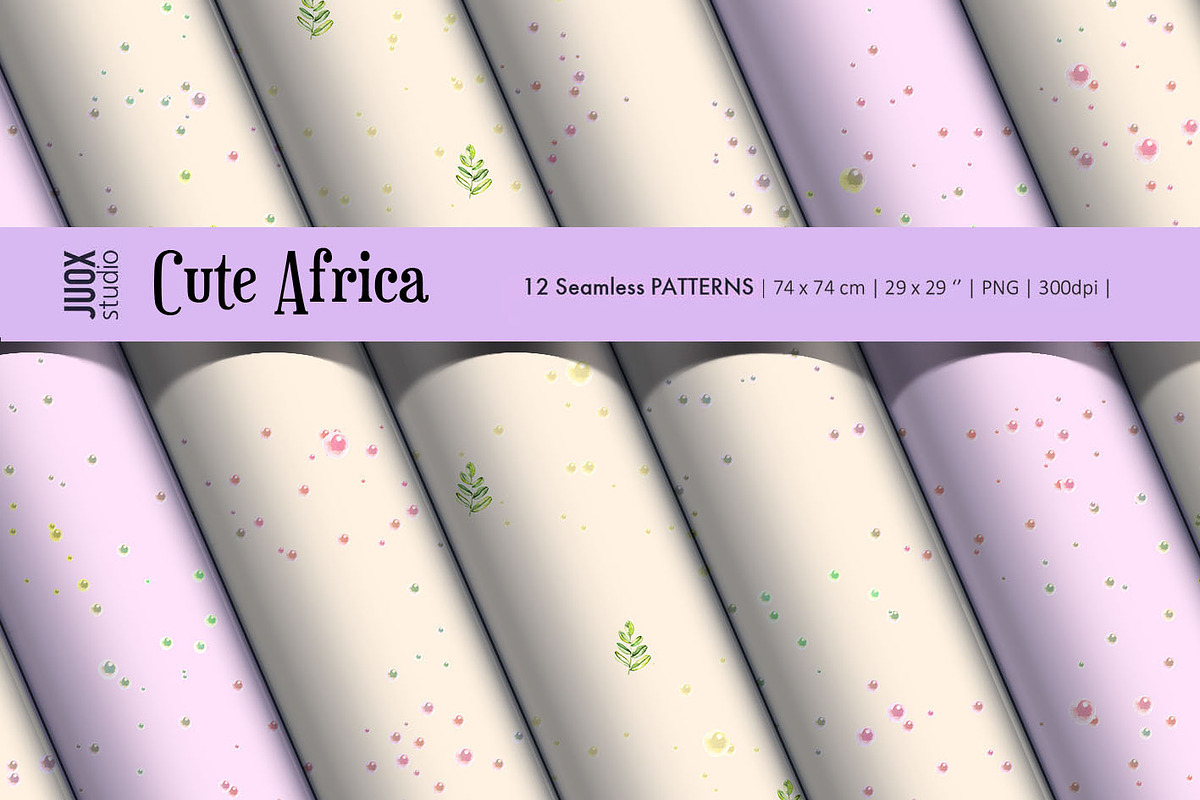 Cute Africa patterns & elements, a Pattern Graphic by JUOXstudio