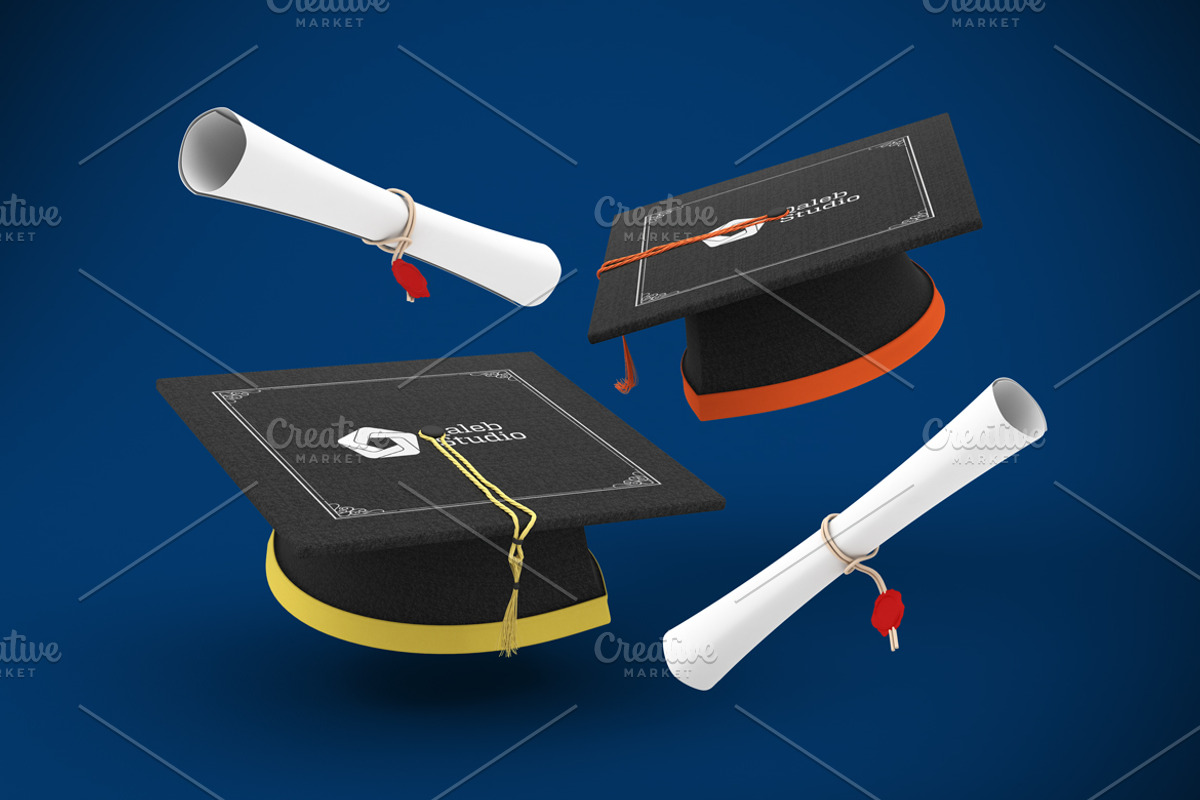 Graduation Cap Mockup, a Product Mockup by Qaleb Studio