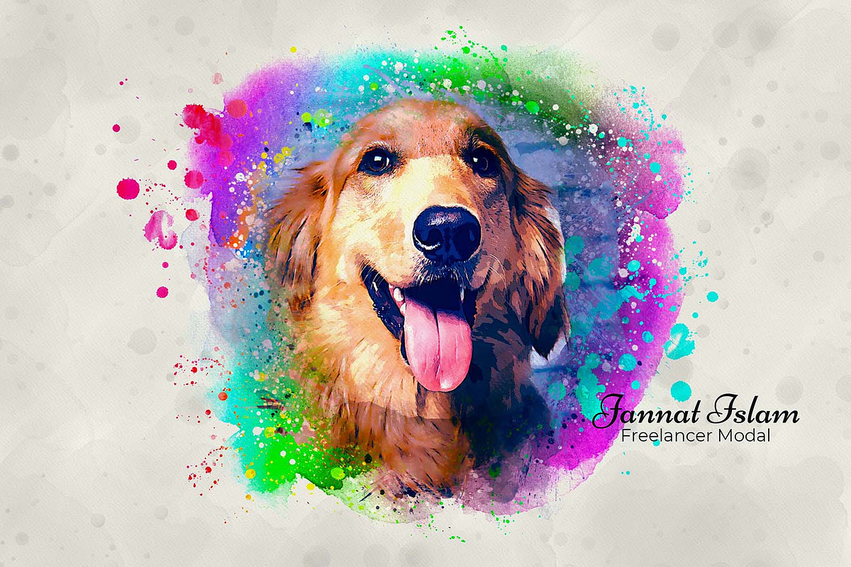 Realistic Watercolor Portrait Effect