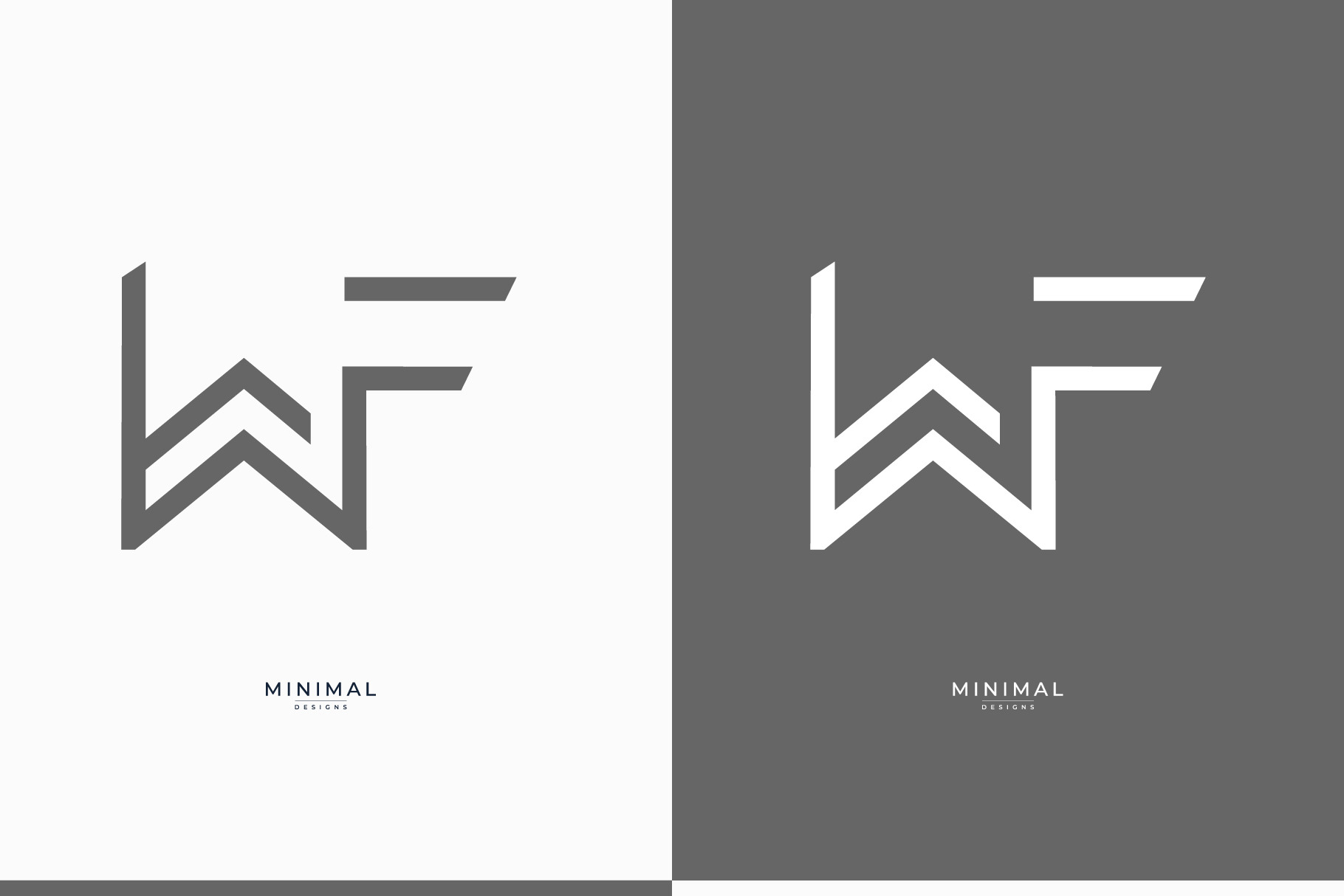 Monogram icon logo WF, a Branding & Logo Template by idesign_4u