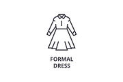 office formal dress line icon, outline sign, linear symbol, vector ...