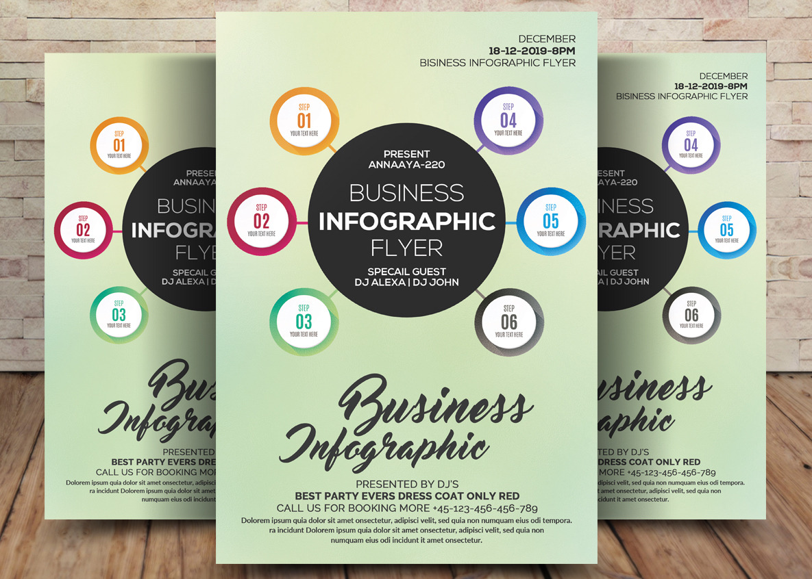 Infographics Business Flyer, a Flyer Template by graphicforest